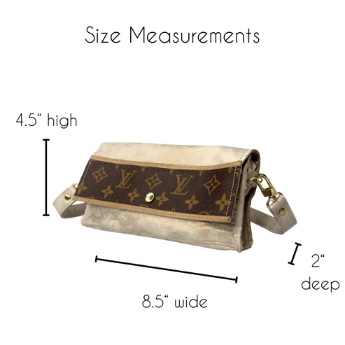Madison Shoulder Bag In Stone Leather | Upcycled Vintage LV – Beaudin ...